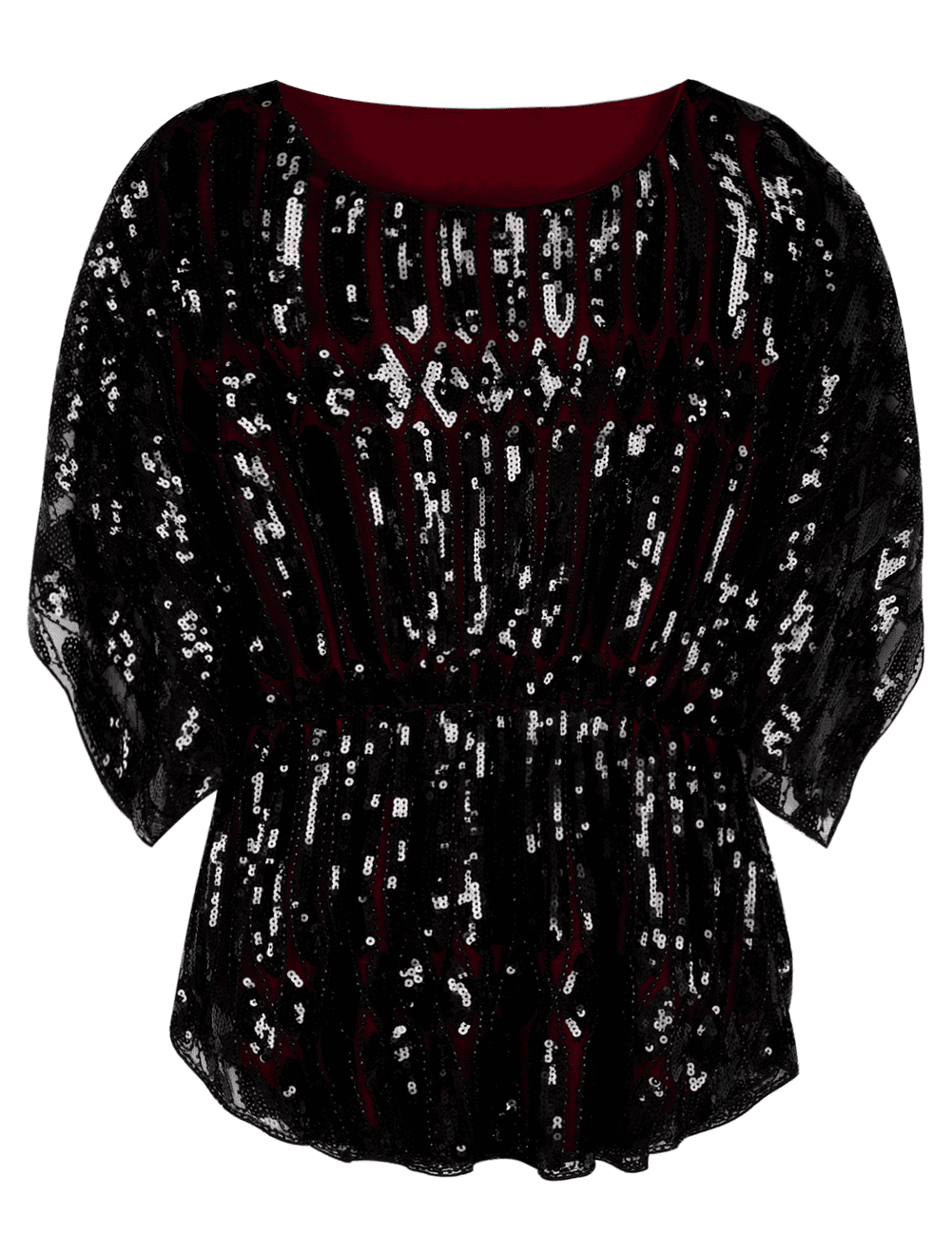 PrettyGuide Women's Sequin Blouse Tops Sparkly Beaded Evening Formal ...
