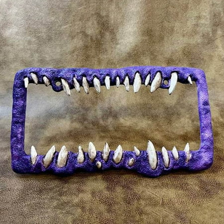 SMihono Universal Metal Creature Teeth License Plate Frame Tooth Teeth ...