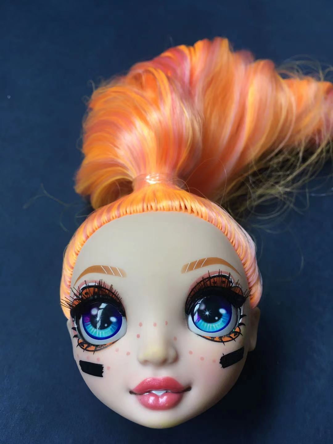 Glasses Eyes Real Eyelash Doll Heads Multi-Joints Movable Body Doll ...