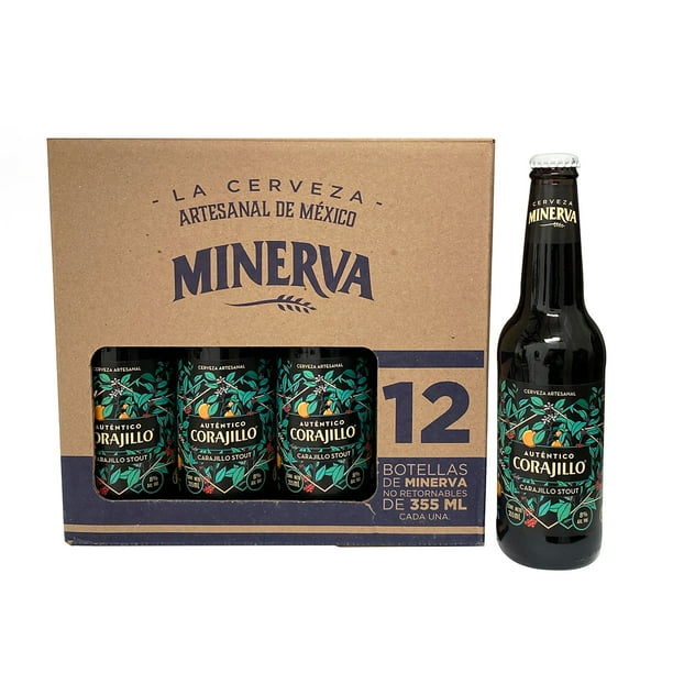 12 Pack Cerveza Artesanal Minerva Corajillo Stout 355 ml Minerva Stout ...