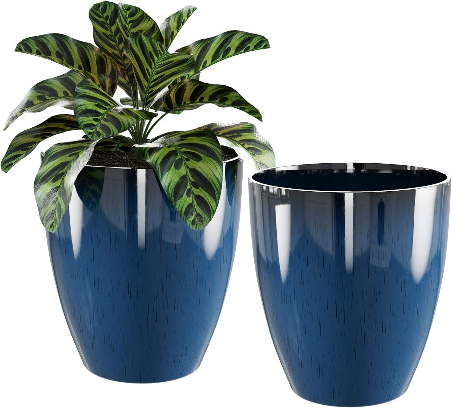 QCQHDU Plant Pots Set of 2 Pack,10 Inch Plant Pot for Indoor and ...