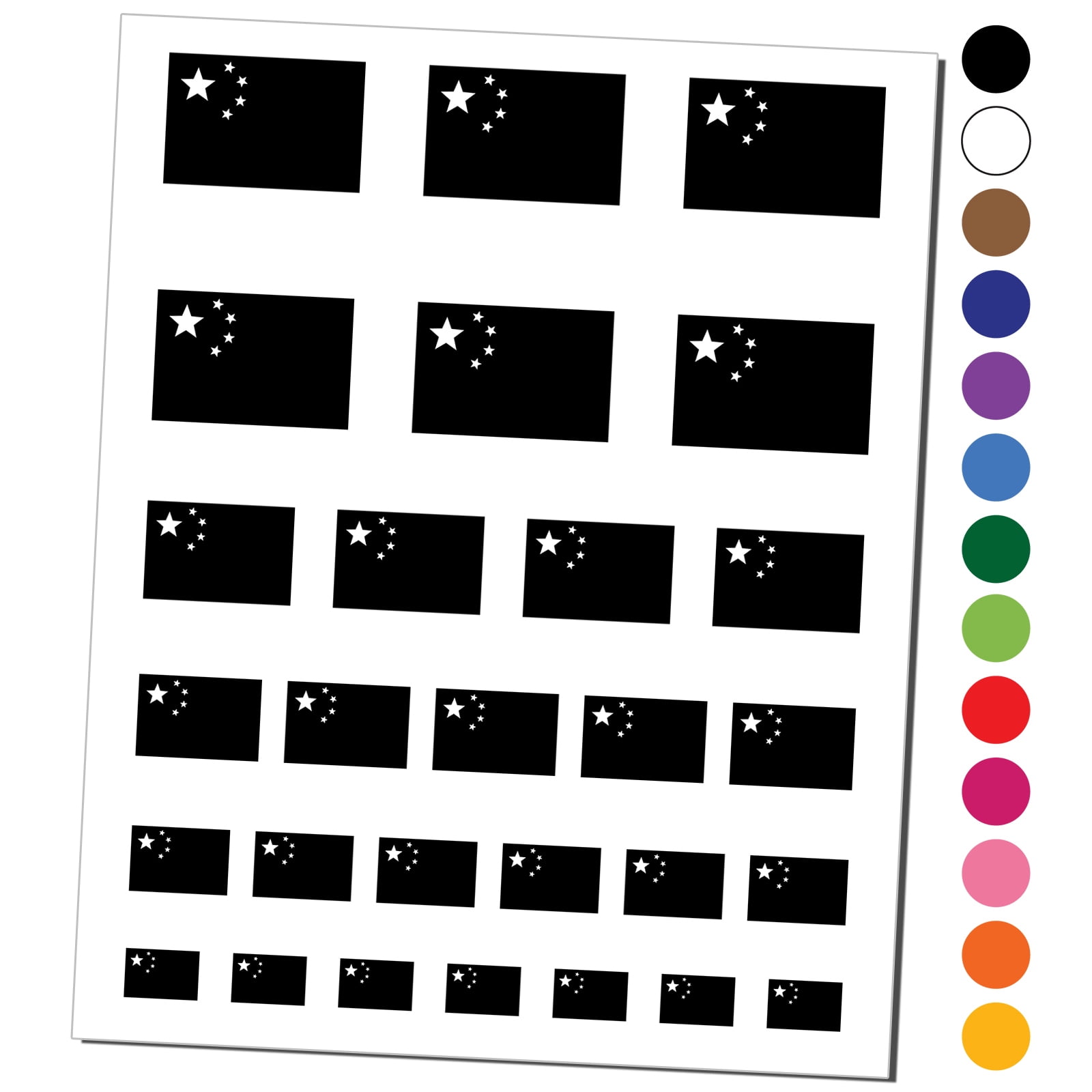 China Flag Water Resistant Temporary Tattoo Set Fake Body Art ...