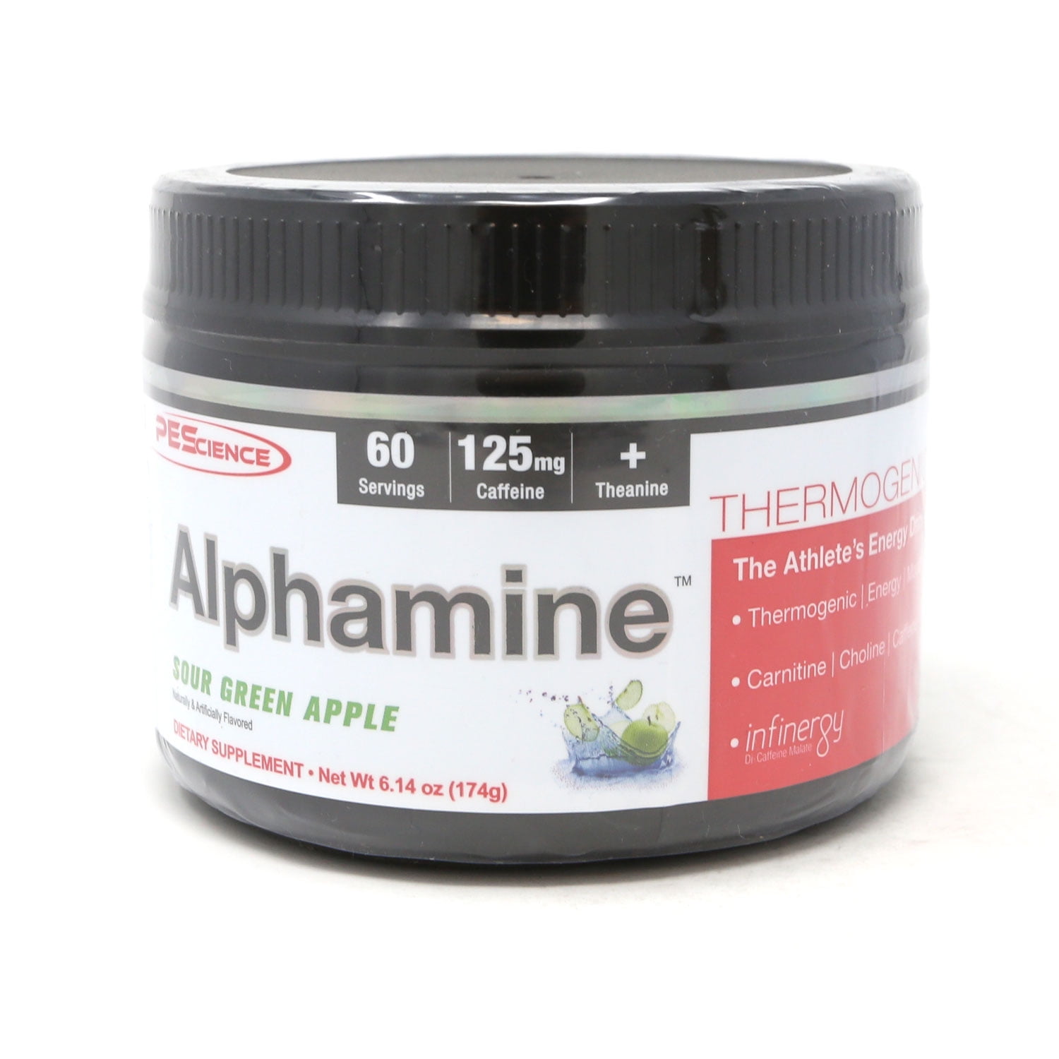 PEScience Alphamine Sour Green Apple - 60 Servings - Walmart.com