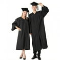 1 Set Unisex Graduation Robe Hat Set Front Zipper Tassel 2024 Year Tag ...