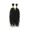 18-Inch Wavy Human Hair Extensions for Braiding160g Brown Braiding Hair ...