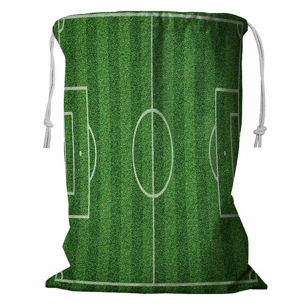 Soccer Field Football Field Storage Basket Laundry Bag With Drawstring ...