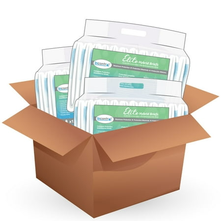 Incontrol Elite Hybrid Adult Incontinence Briefs - Cases (36 Count ...