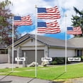 FFIYL 25 FT Heavy Duty Flag Pole, Extra Thick 14 Gauge Aluminum ...