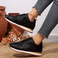 Rokment Sparkly Sequin Fashion Sneakers Walking Shoes for Women Fall ...