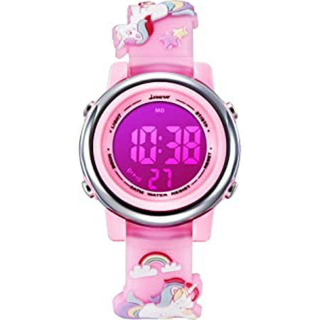 Kids Watches Girls Watch Ages 3-12 Toddler Digital Sports Waterproof 3D ...
