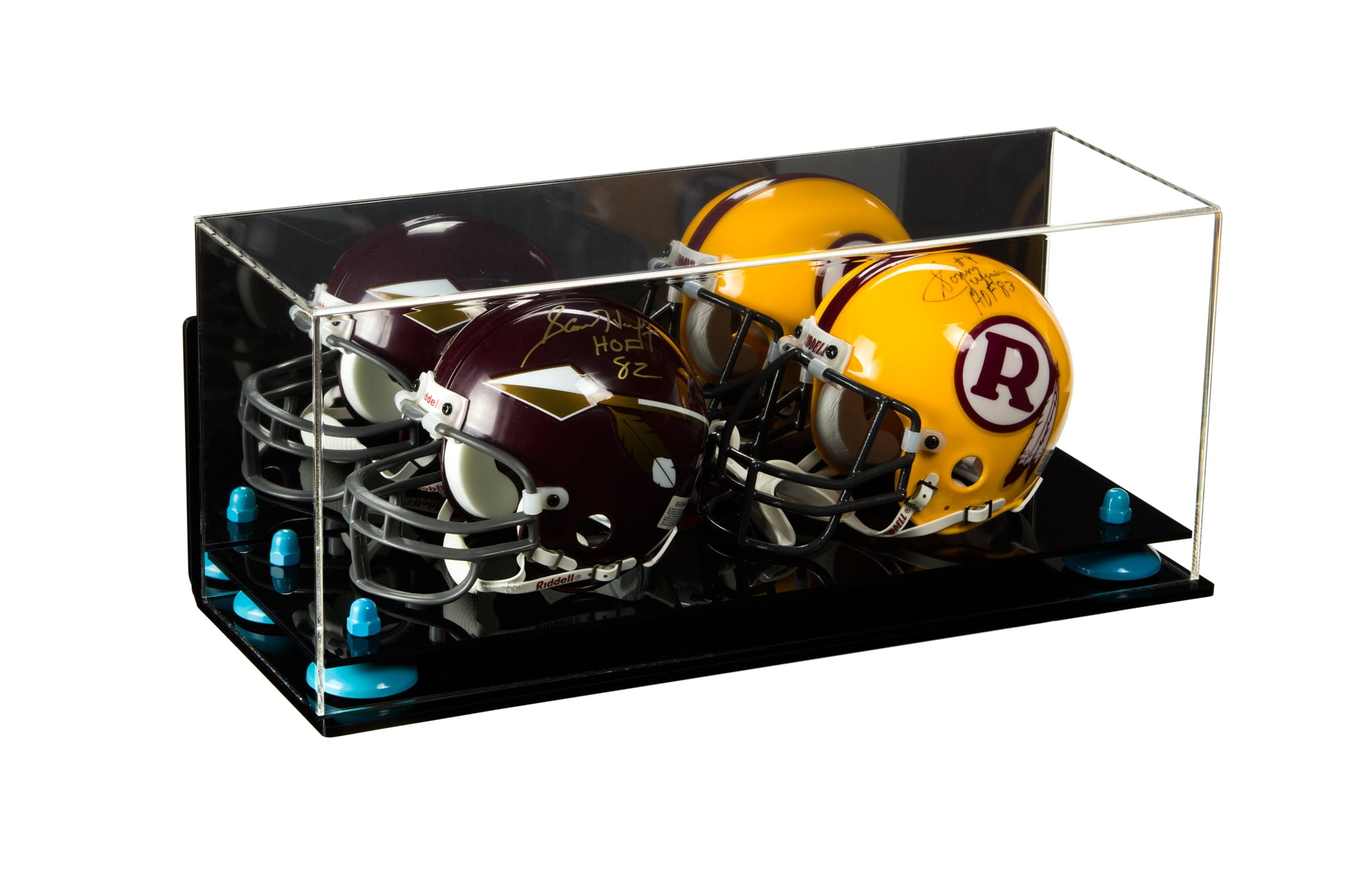 2 Mini Football Helmet Display Case (not full size) - - Clear Acrylic ...
