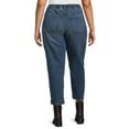 Terra & Sky Plus Size High Rise Cropped Jeans with Elastic Back ...