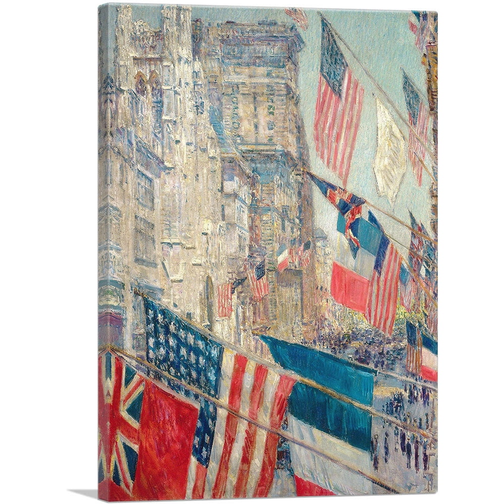 ARTCANVAS Allies Day - May 1917 Canvas Art Print by Childe Hassam ...