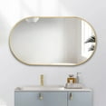 Oval Bathroom Vanity Mirror, One-piece HD Sliver Wall Mirror with ...