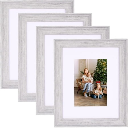 Hersh 8x10 Photo Frames Set of 4 to Display Pictures 5x7 with Pad and ...