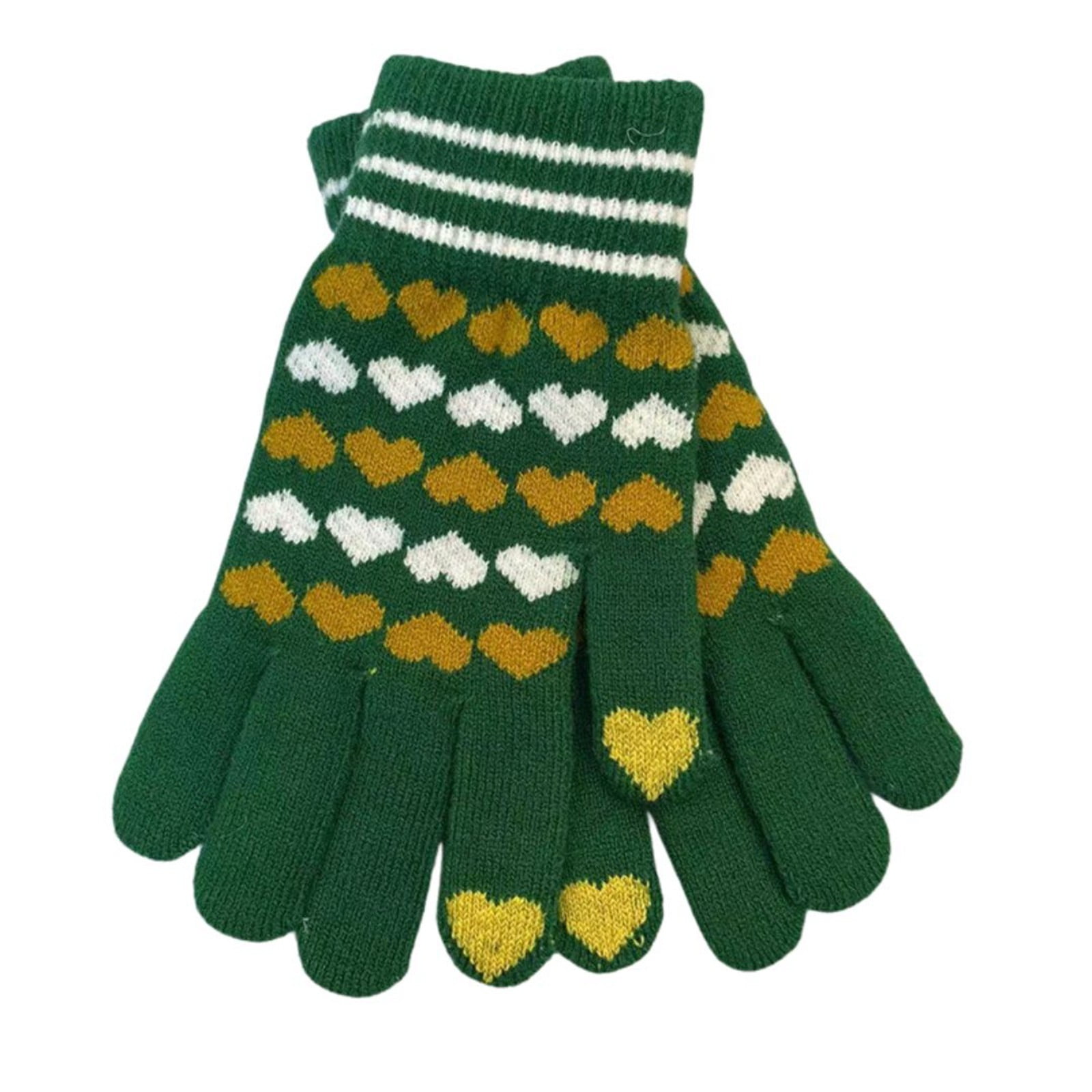 Click here for Yousnh Womens Heart Knitted Touchscreen Gloves Win... prices