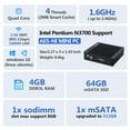 VNOPN Micro Firewall Appliance Intel N3700 Quad Core, 4 Intel 2.5GbE ...