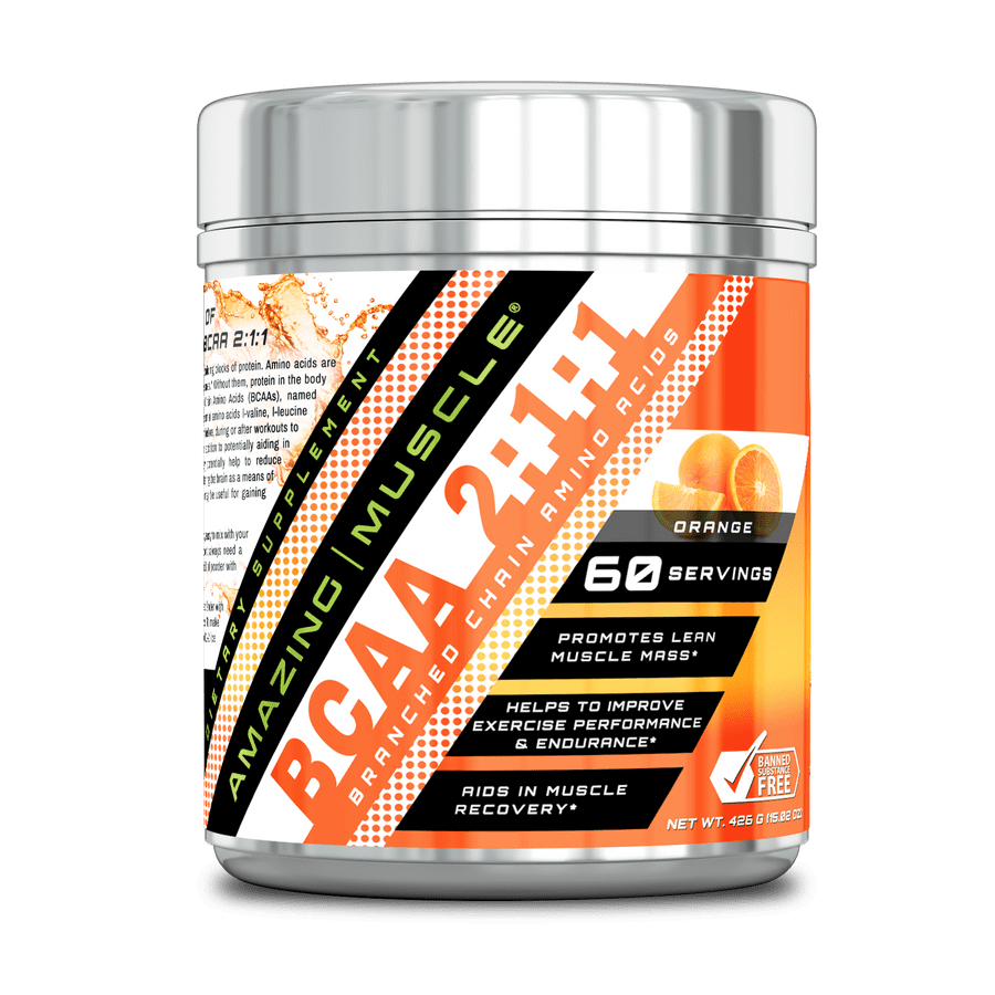 Amazing Muscle BCAA 2:1:1 Branched Chain Amino Acids - 6,000 MG - 60 ...