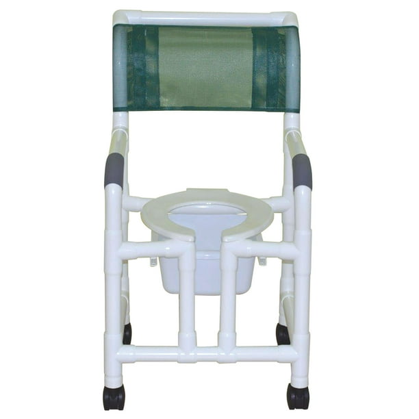 MJM International 118-3TW-OF-SQ-PAIL Shower Chair with Open Front and ...