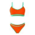 CHIUNL Fluorescent Contrasting Women's Bikini Sets, Two Piece Bathing ...