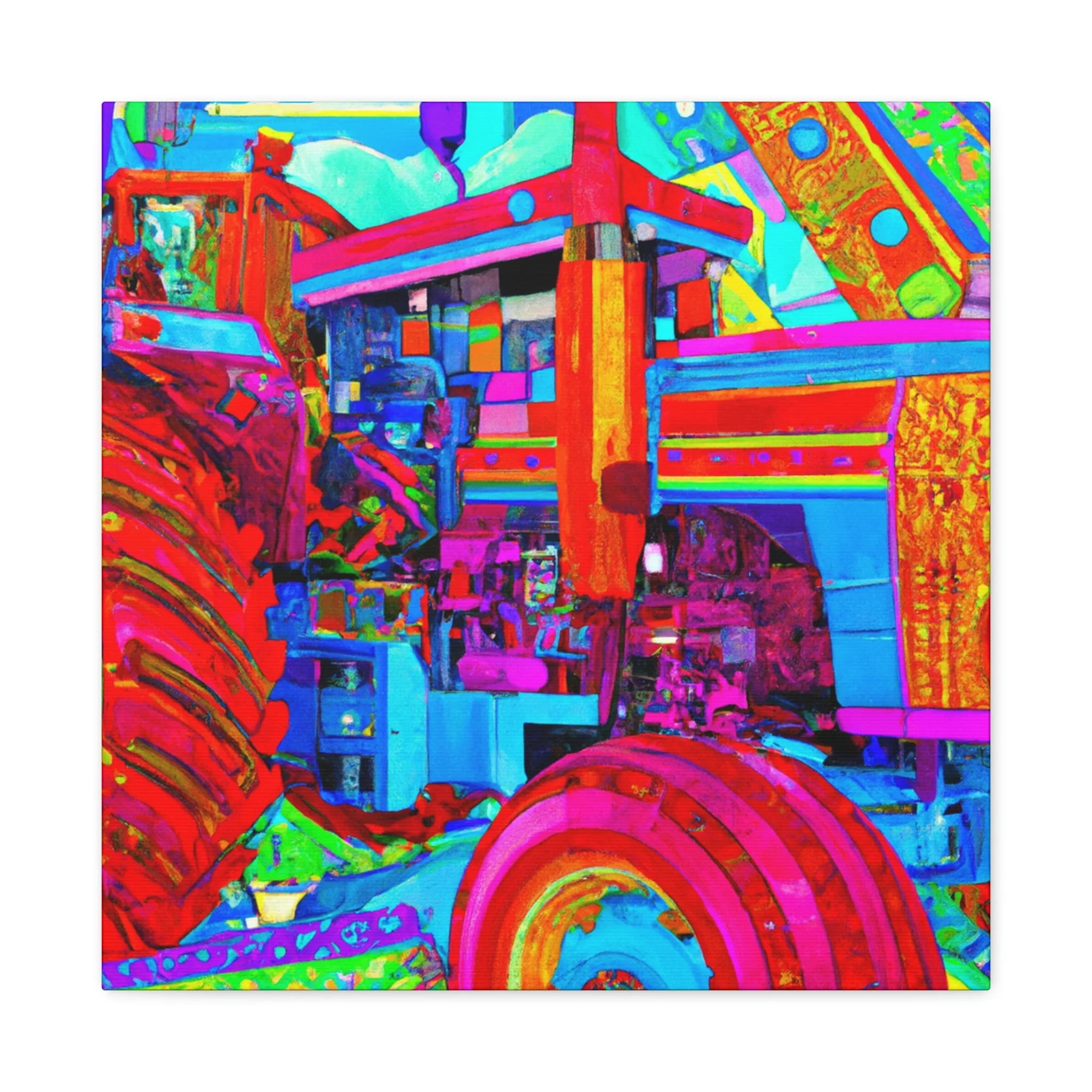 Tractor in Pop Art - Canvas - Walmart.com