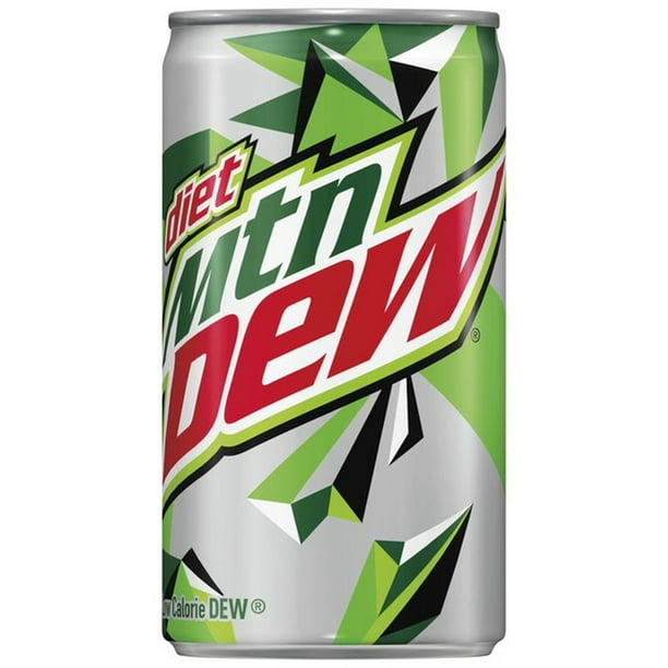 Diet Mountain Dew Soda 12oz Cans, Pack of 24 (Total of 288 FL OZ ...
