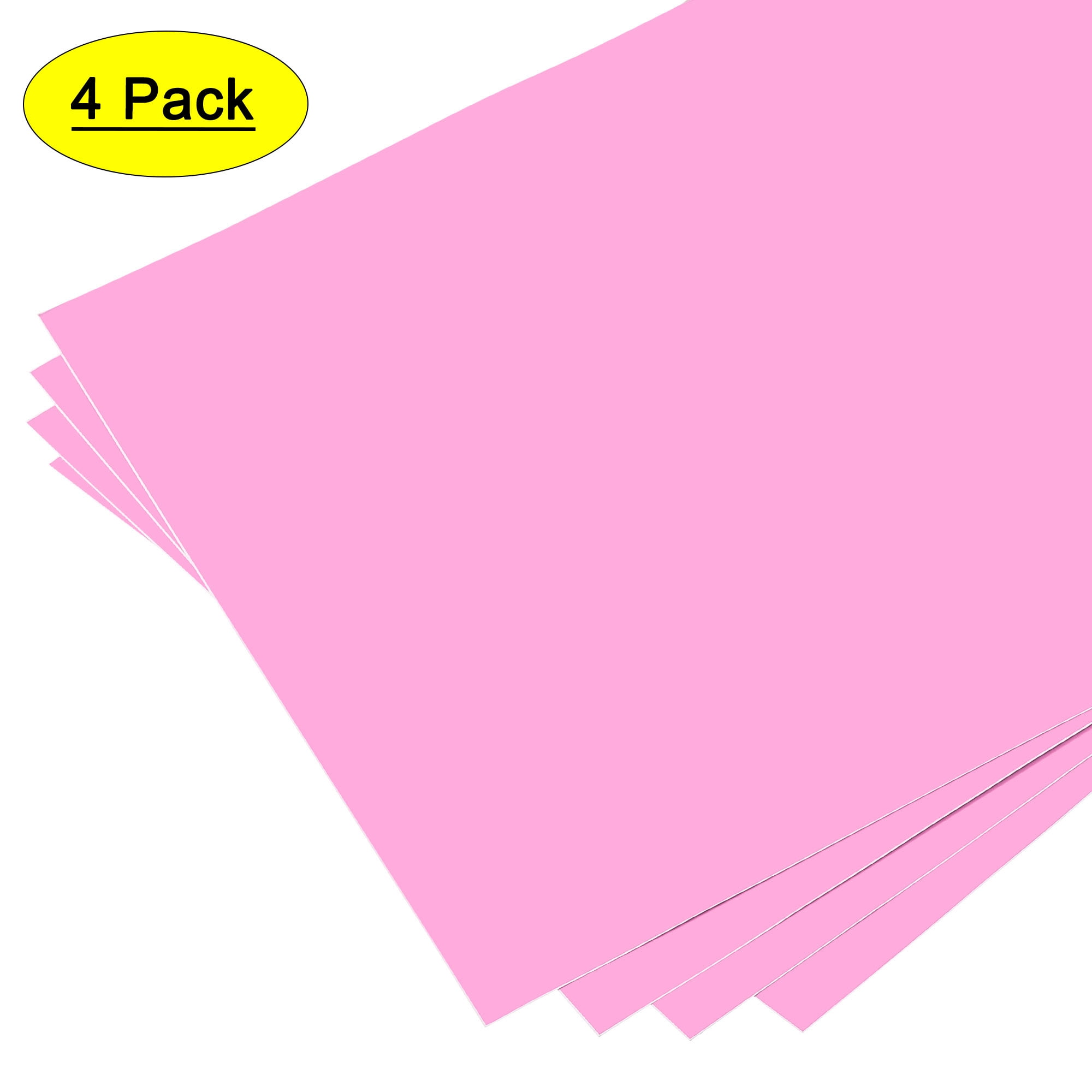 Uxcell 12"x12" Light Pink Vinyl Sheets Permanent Adhesive for Craft ...