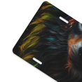 Easygdp Realistic Style Green Fur Wolf License Plate Car Front License ...