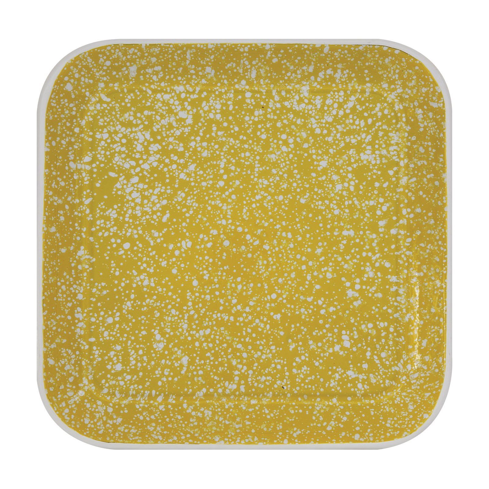 3R Studios Square Yellow Splatterware Tin Platter - Walmart.com