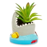 JAWS Shark Small 4-Inch Ceramic Mini Planter With Artificial Plant ...