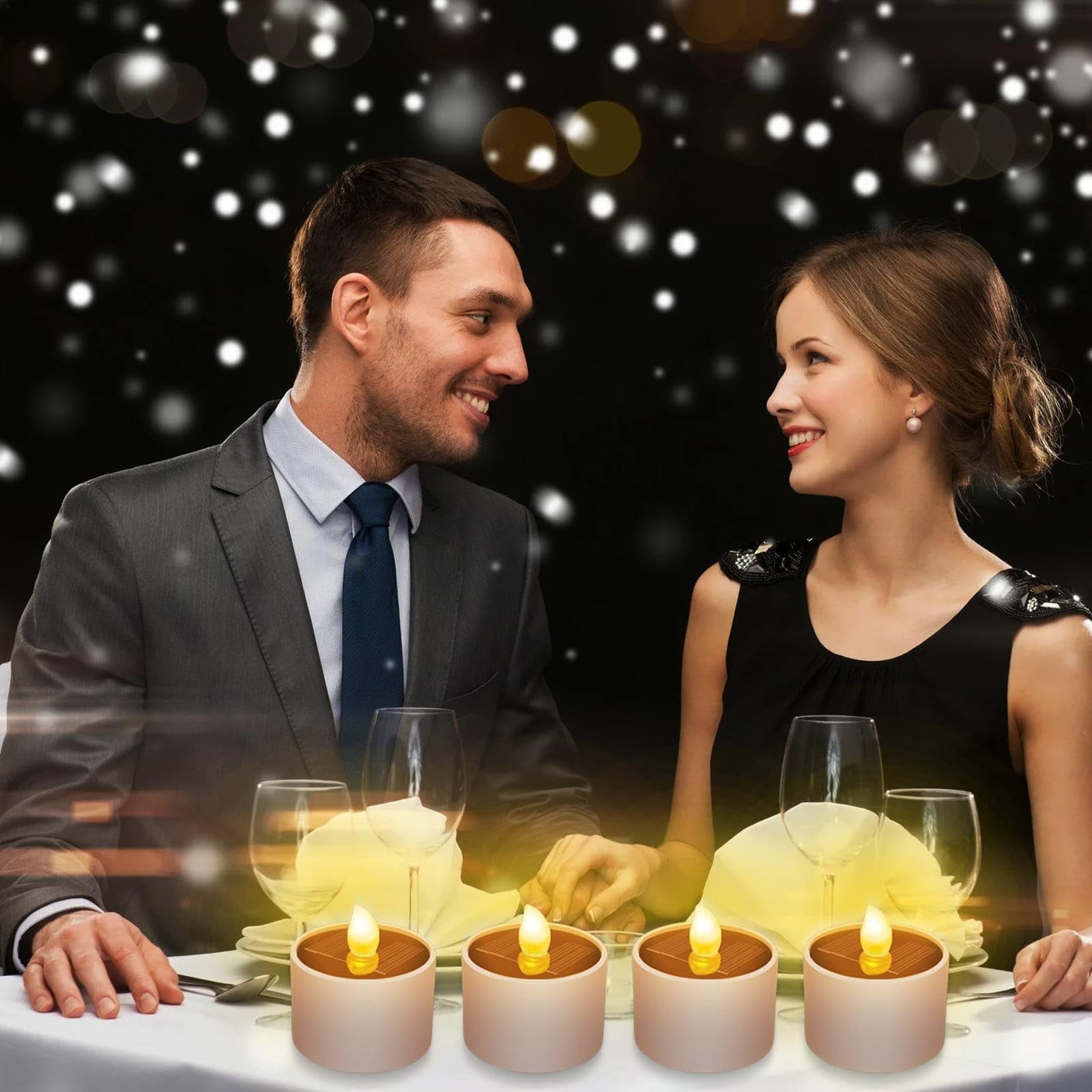 Click here for Bagmrteho Solar Tea Lights Dusk To Dawn Flameless... prices