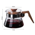 Delaman 400ml High Borosilicate Glass Coffee Tea Water Pot Cup Kettle ...