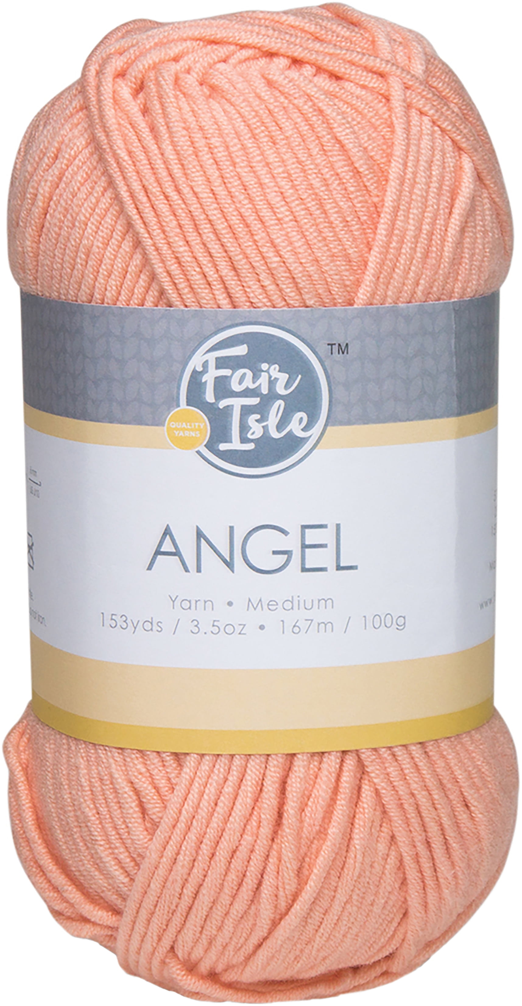 Fair Isle Angel Yarn-Peach - Walmart.com
