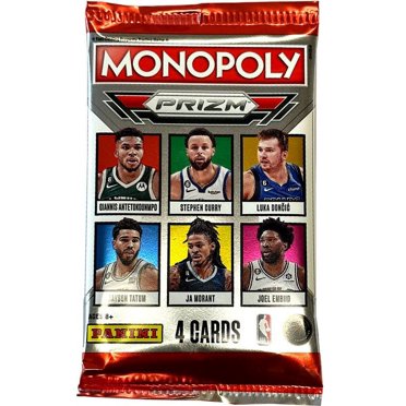 Monopoly Prizm: NBA Edition Board Game with Panini NBA Trading Cards, 2 ...