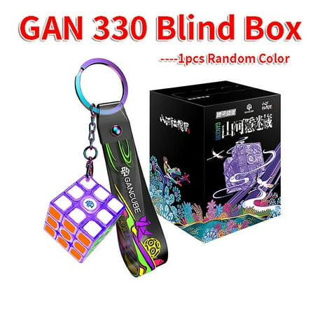 Gan330 X Shanheshejitu Keychain Cube 330 3x3x3 Mini Magic Cube 30mm Bl ...