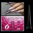 180pcs Extra Long 5XL Transparent Nails Tips for Seamless French ...