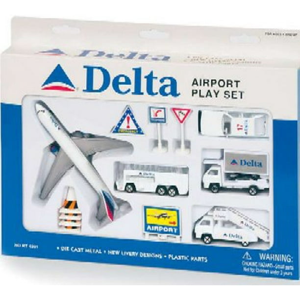 Delta Airlines B767 Die Cast Playset (12pc Set) - Walmart.com - Walmart.com