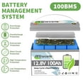 Lithium Battery 12V 100Ah LiFePO4 Batteries With 100A BMS,Up to 15000 Cycles,TCBWORTH Battery ...
