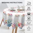 Beautiful Spring Summer Floral Tablecloth Round 60 Inch Watercolor ...