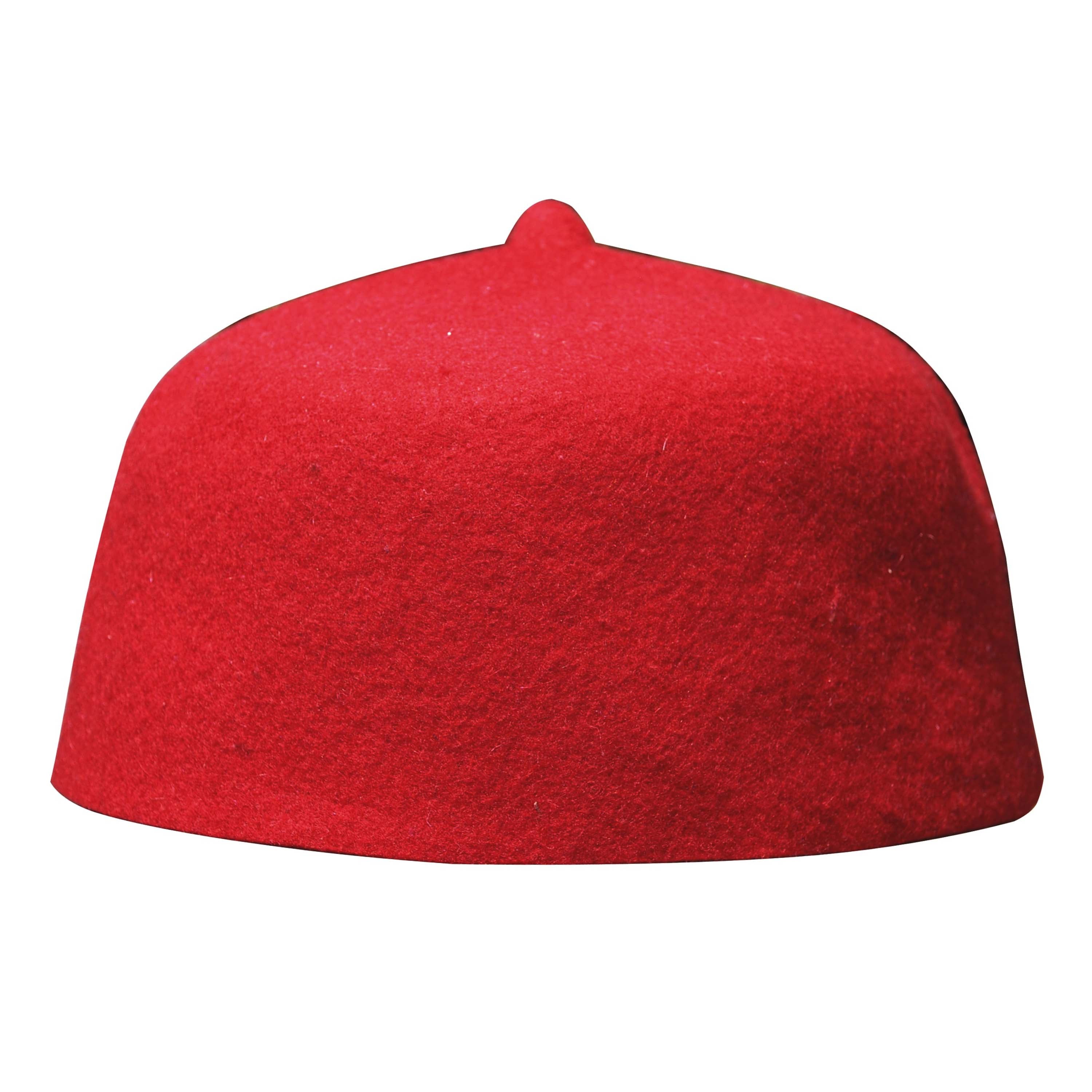 TheKufi® Red Felt Wool Fez Hat with Tip Kufi Prayer Cap - Walmart.com