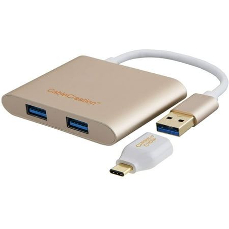 CableCreation USB Hub, 2-Port Aluminum USB 3.0 Hub with TF/Micro SD ...