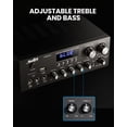 Moukey Stereo Receivers, 2 Channel Power Audio Amplifier Stereo System ...