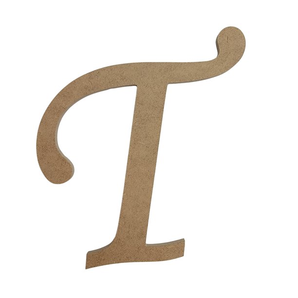 Wooden Letter Unfinished, Monotype Font, Craft Cutout - Walmart.com