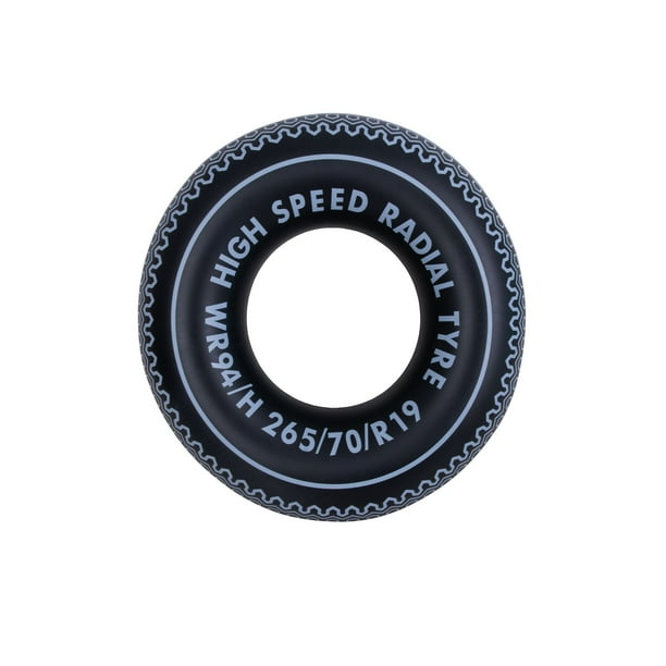 Pool Central 35" Inflatable Black and White Radial Tire Swimming Pool ...