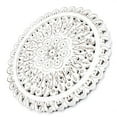 LuxenHome White Wood Flower Round Wall Decor - Walmart.com