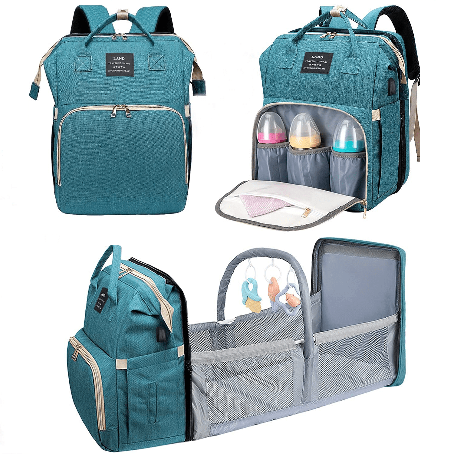 Diaper Bag Backpack,Multifunctional Baby Diaper Bag with Changing ...