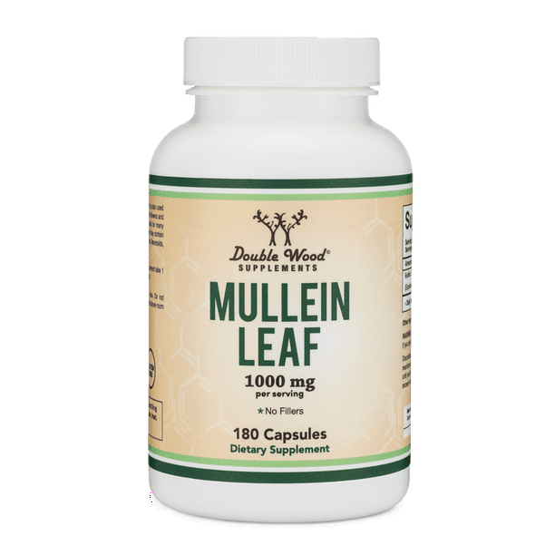 Mullein Leaf - 180 x 500 mg capsules - Supports Respiratory Health ...