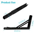 Clt 16" Black Folding Shbrackets Max. Load 440 Lb Heavy Duty Diy Wall ...