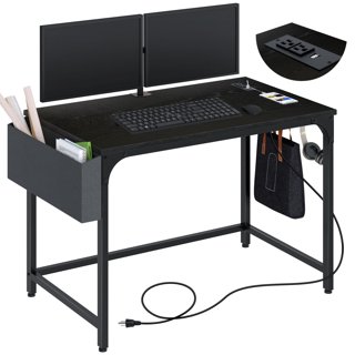 Ameriwood Home Mobile Computer Cart/Desk, Black - Walmart.com