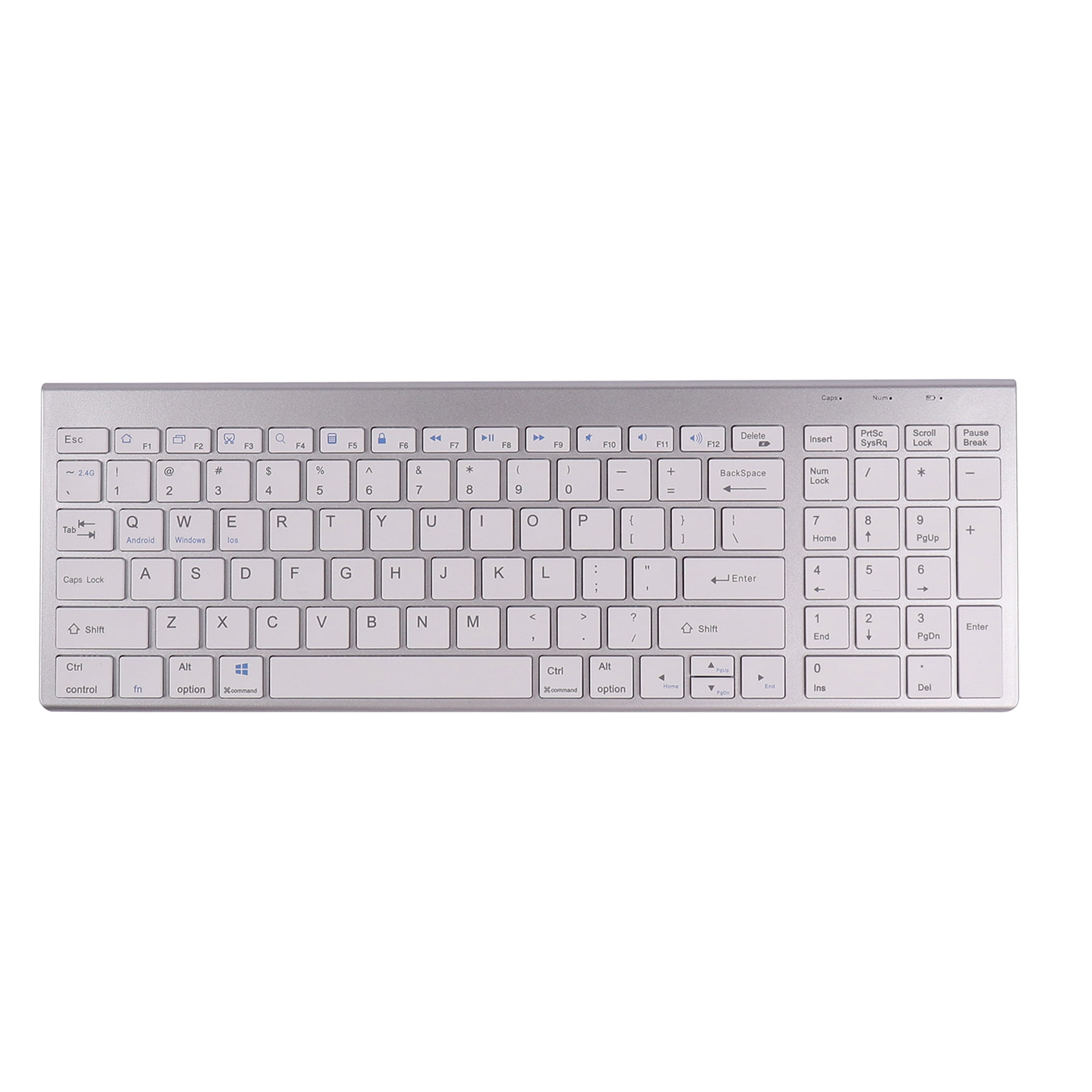 Dpisuuk Wireless Keyboard, Rechargeable Silent Full-Sized Computer ...